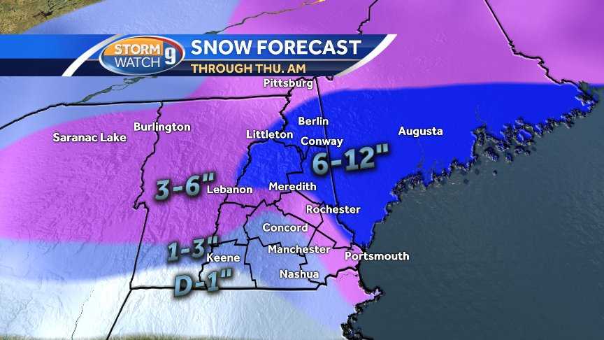 Heavy snow likely in eastern NH from unique winter storm