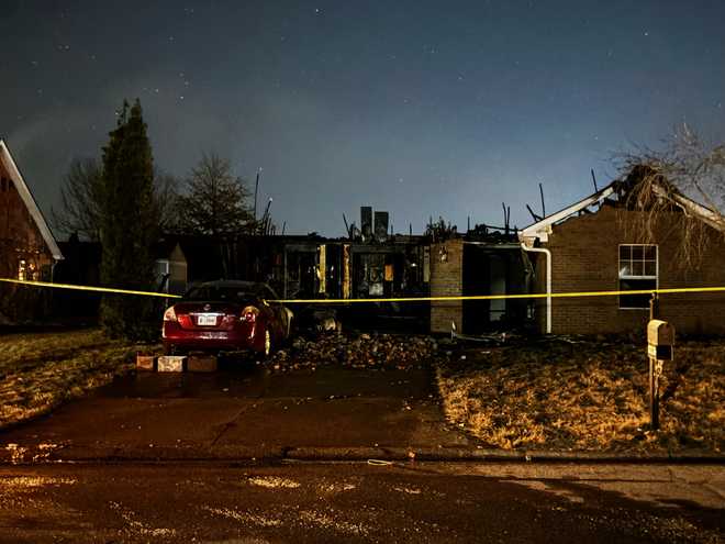 Southern Indiana home explodes, catches fire