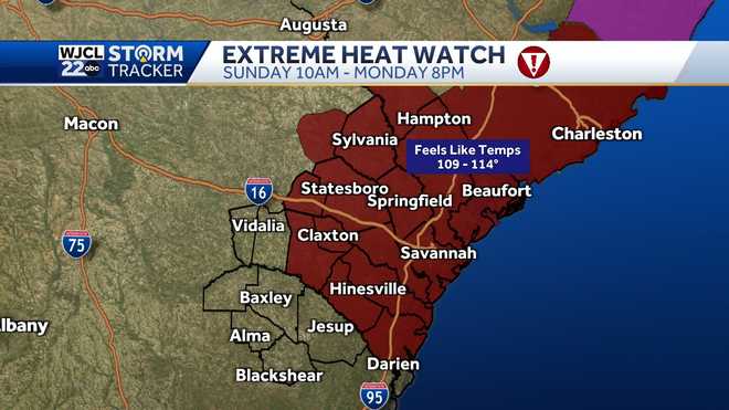 Savannah: Alert Days this weekend for high heat