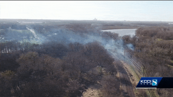Multiple large brush fires reported across central Iowa
