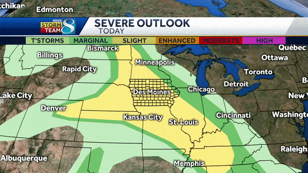 Much of Iowa under severe weather risk