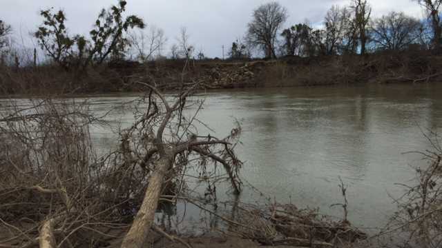 Receding water collapses riverbanks in Marysville