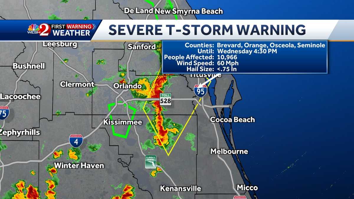 Severe thunderstorm warnings expire in Central Florida