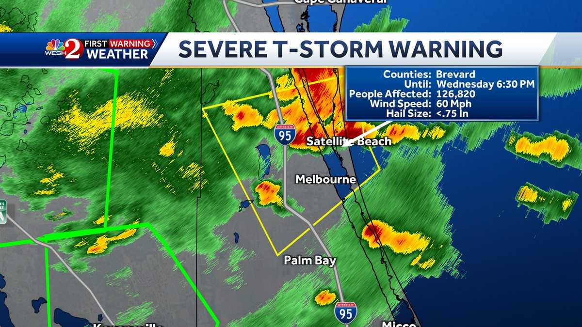 Severe Thunderstorm Warning Issued For Brevard County Expires
