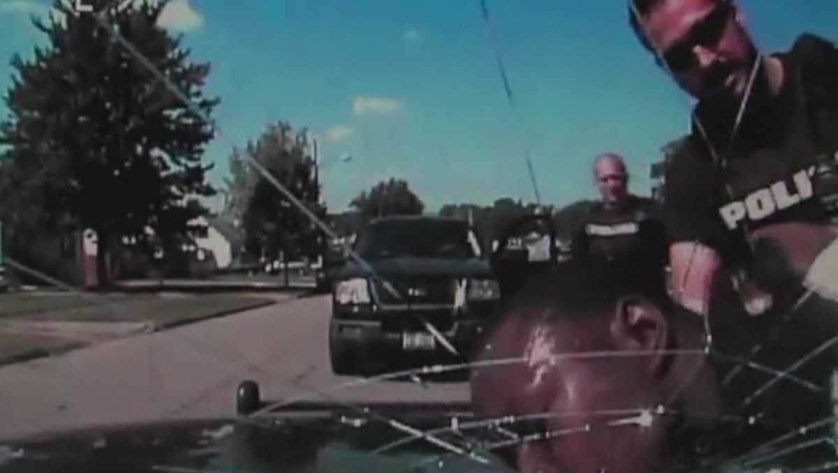 Video shows man's face crack windshield