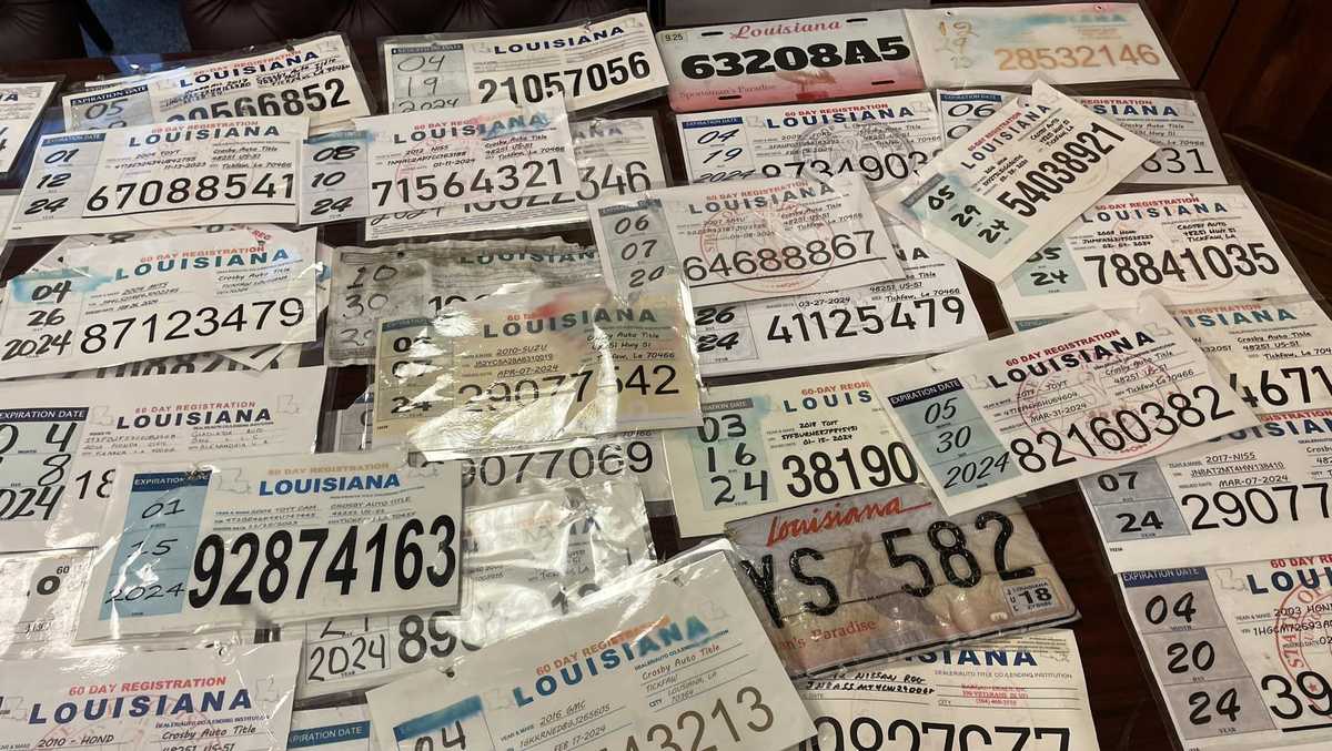 Kenner police fake license plate investigation