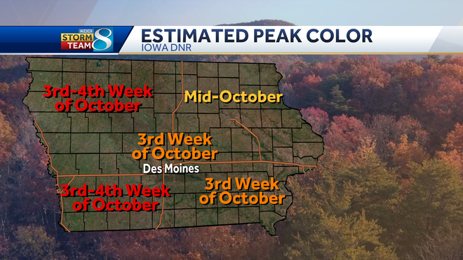 Iowa fall colors: When to expect the best foliage this month