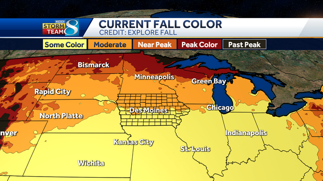 When fall colors are expected to peak in Iowa