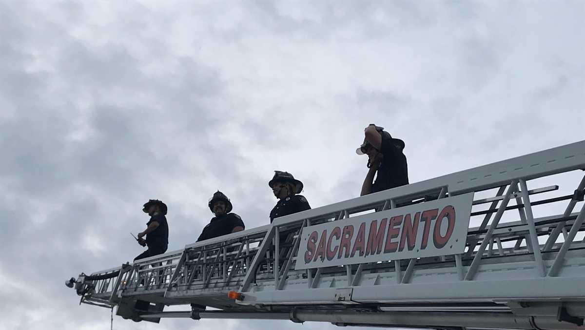 Fallen firefighter honored during procession through Sacramento