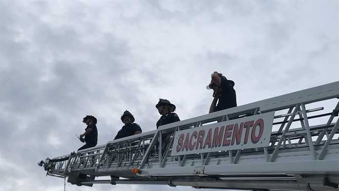 Fallen firefighter honored during procession through Sacramento