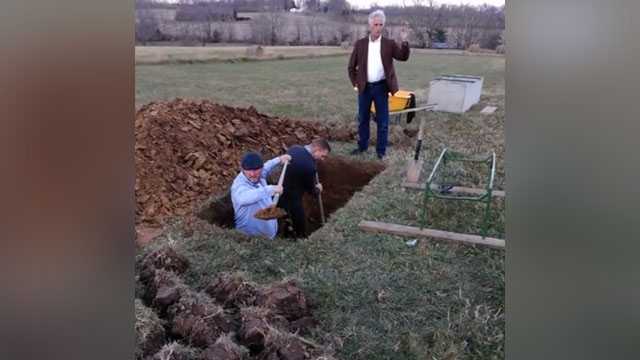 Family forced to dig woman's grave after burial plot left unfinished