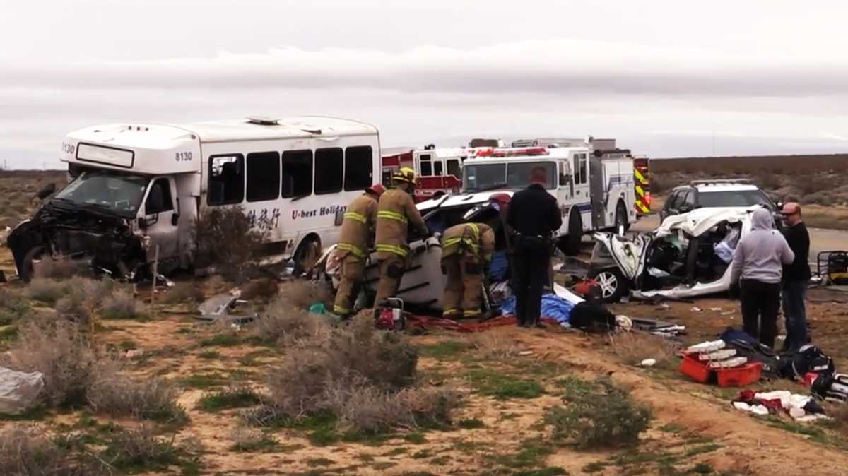 1 killed, 26 injured in California tour bus crash