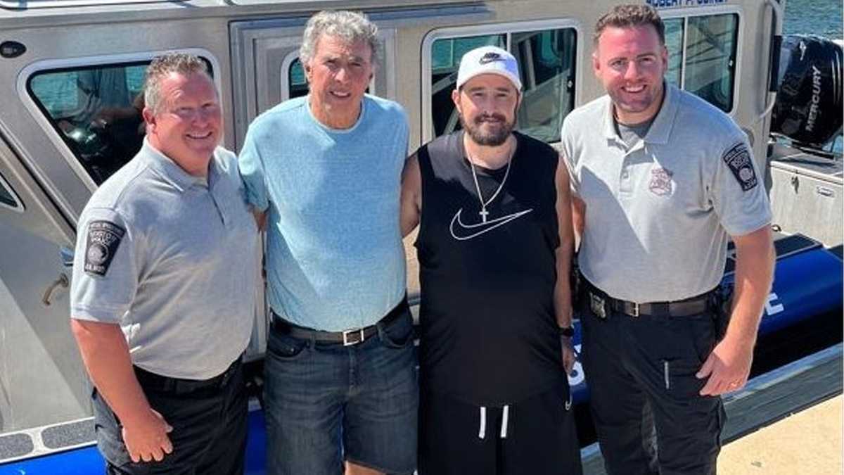 Father, son reunite with officers who rescueed them from Boston Harbor