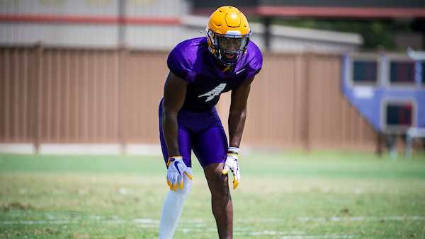 The LSU Tigers continue fall camp with another practice with shoulder pads.