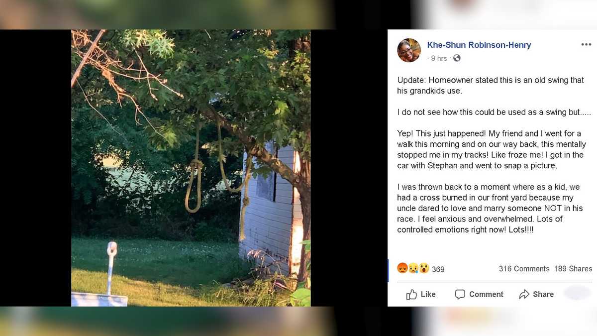 Rope hanging from a tree in a Centerton backyard sparks outrage on ...