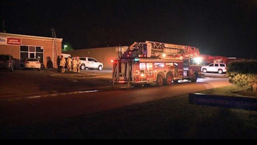 Omaha firefighter injured, debris fell on him