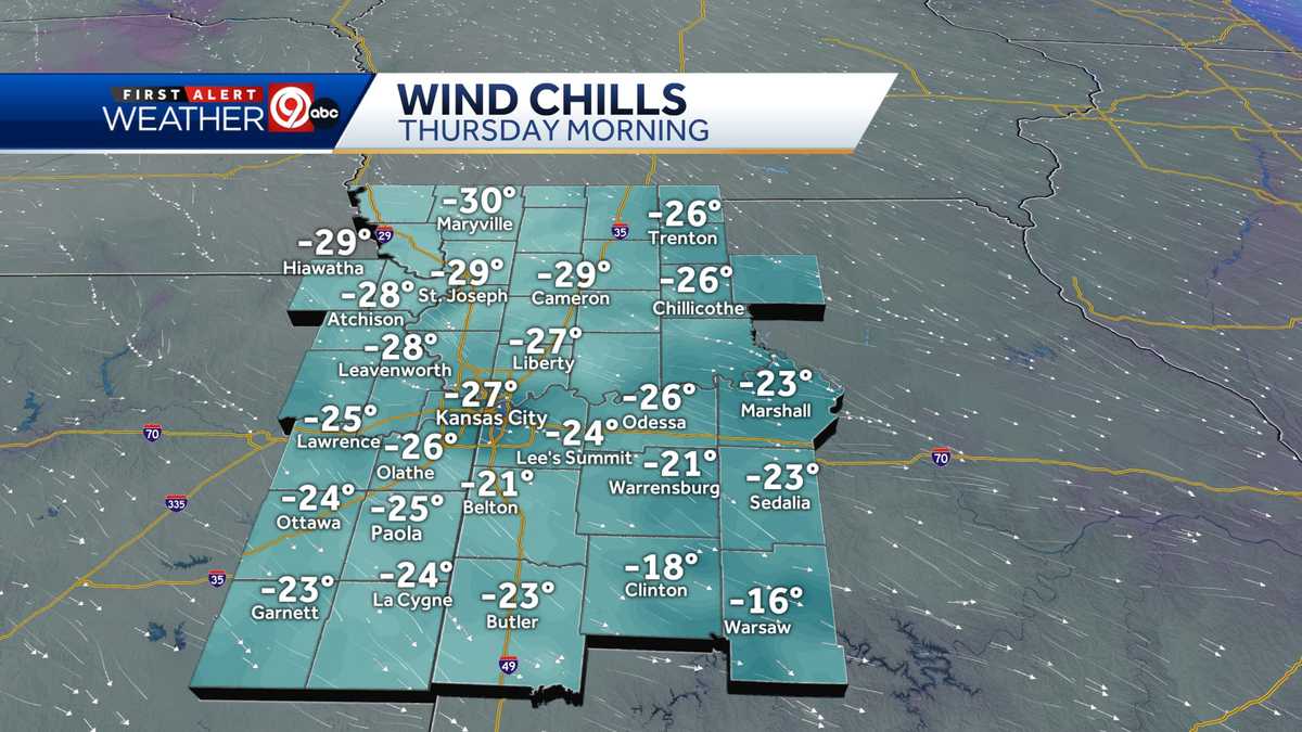Kansas City weather: Record-breaking low temperatures Thursday