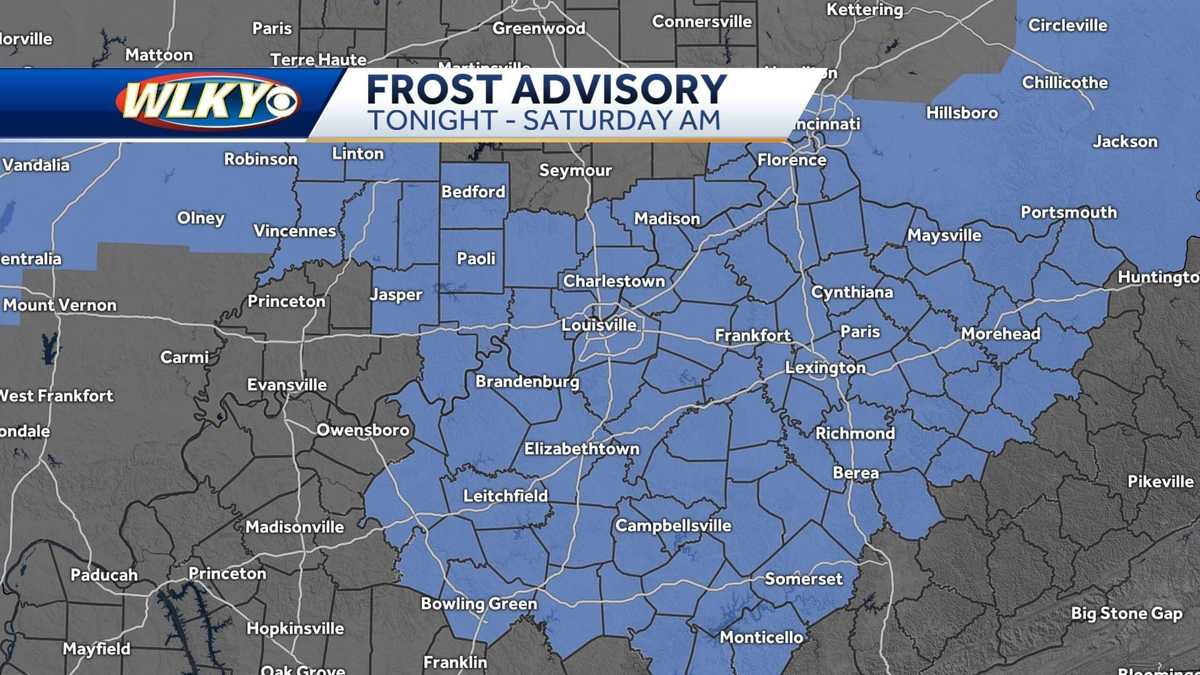 Frost Advisory: Temperatures to dip near freezing around Louisville