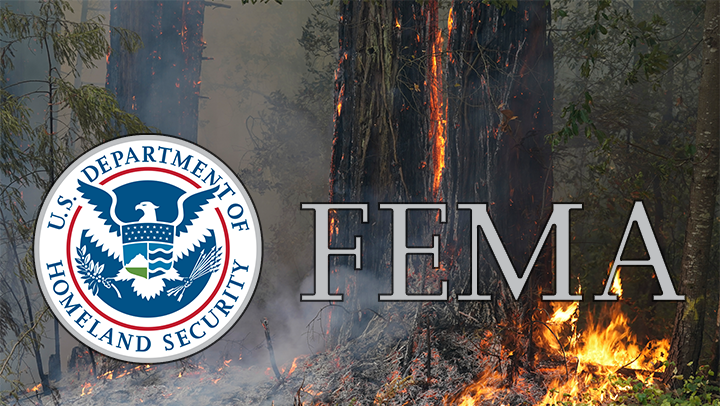 FEMA mobile assistance vehicle sets up in Boulder Creek