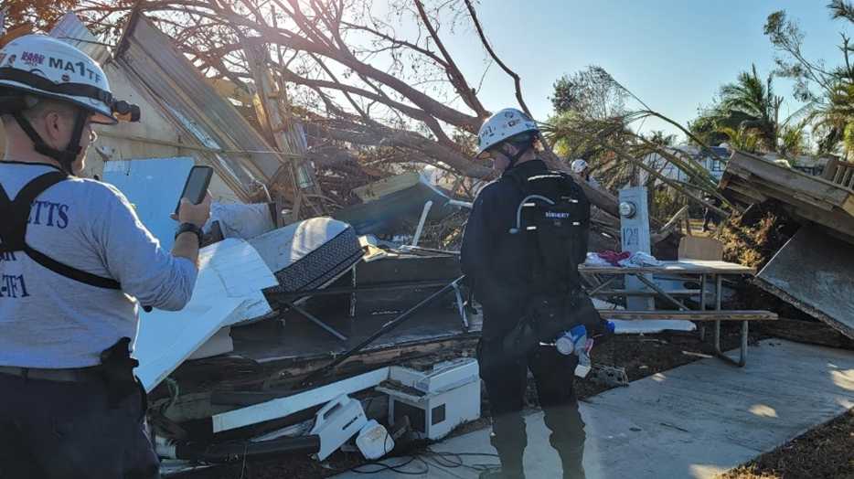 Mass. Task Force 1 conducting search and rescue work in Florida
