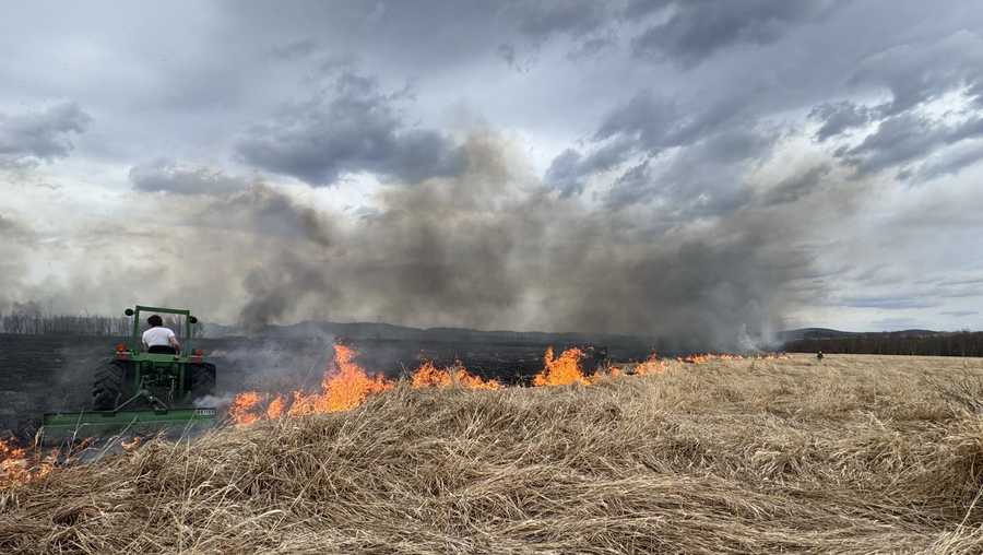 Crews spend hours battling brush fire in Ferrisburgh, Vermont