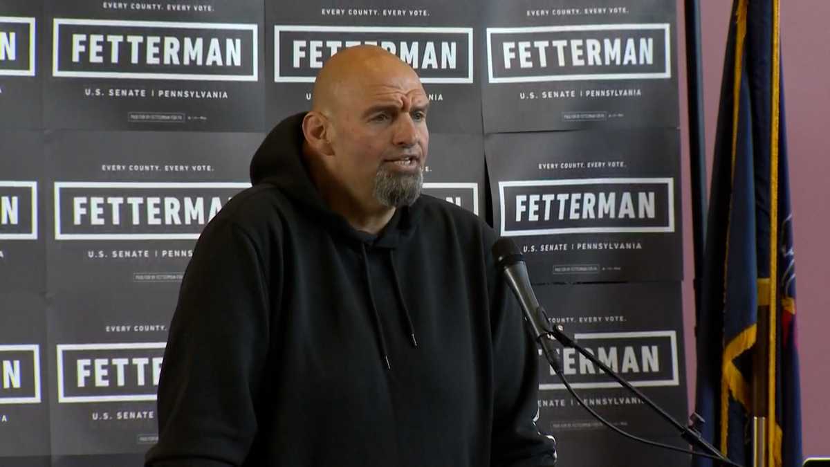 John Fetterman holds Senate campaign rally in Indiana, Pa.