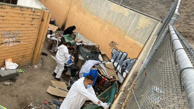 GPD and the Public Works Department team up for homeless encampment ...