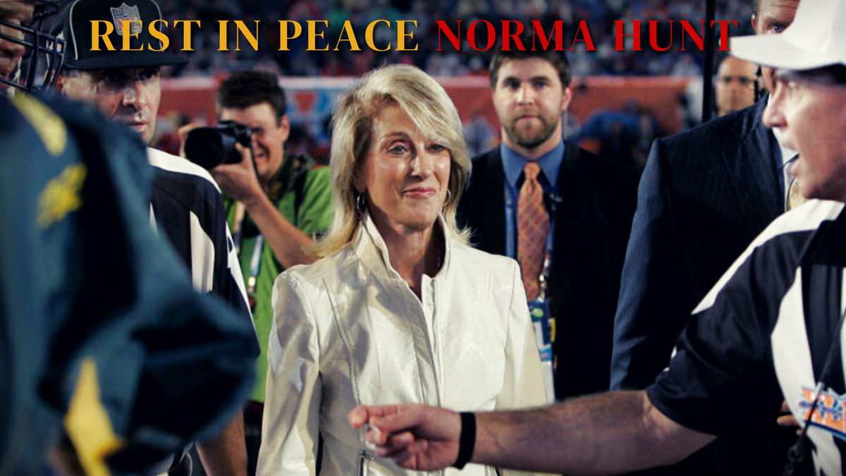 The Kansas City Chiefs announce the death of Norma Hunt