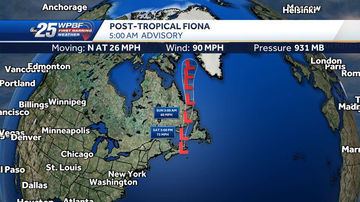 Fiona producing hurricane-force winds, heavy rains in Canada as a post ...