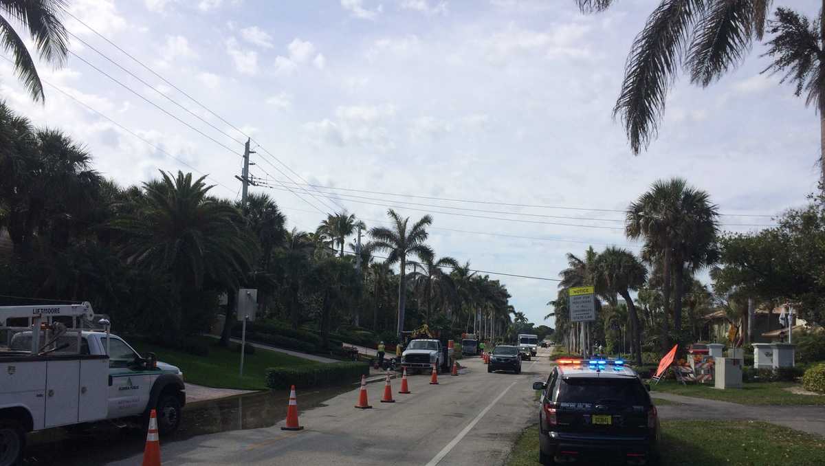 Gas leak sparks fire in Highland Beach