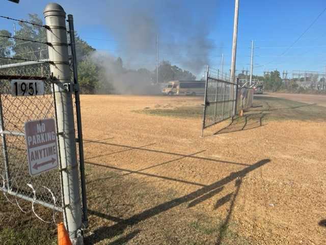 Fire breaks out at junkyard in Jackson