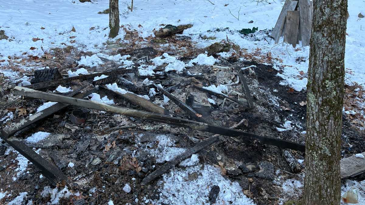 South Berwick fire in makeshift shelter seriously injures man