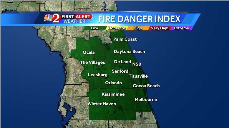 For the first time in months, low fire danger in Central Florida