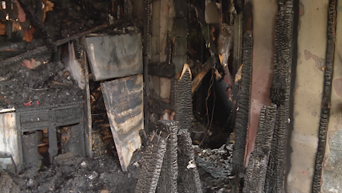 Damage left behind after Champlain apartment fire