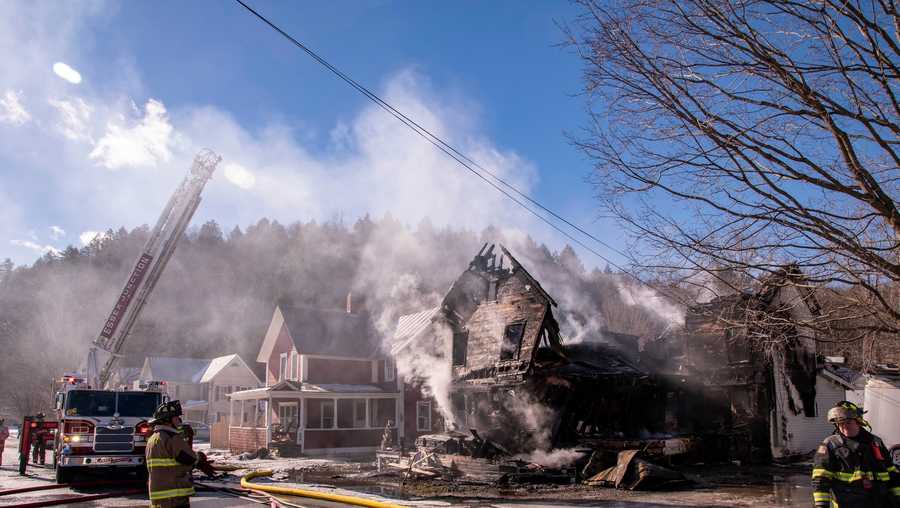 House in Cambridge, VT completely destroyed by fire