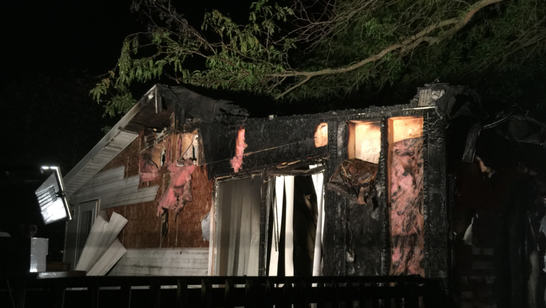 Roof collapses during overnight house fire