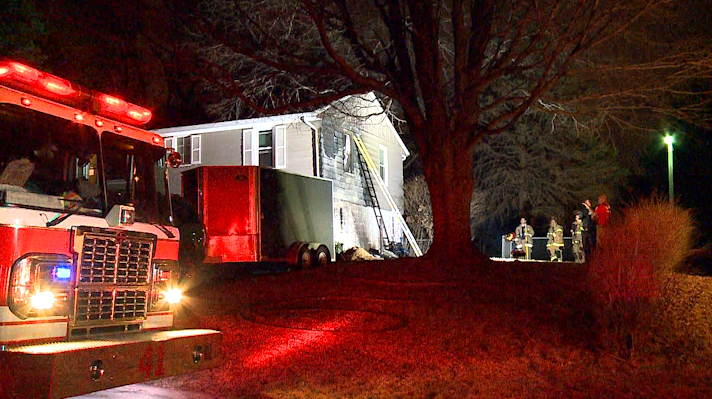 Exterior house fire near Boyd Elementary