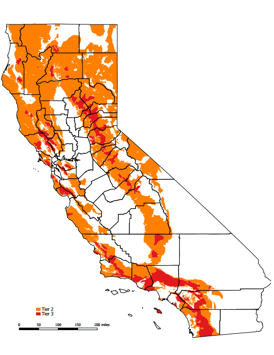 New wildfire threat map released of Central Coast