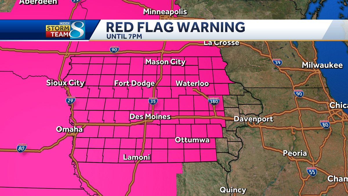 Iowa weather: Fire danger increases with windy, dry and warm conditions