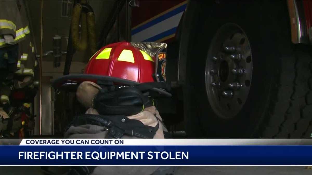 Firefighter's helmet stolen from fire scene