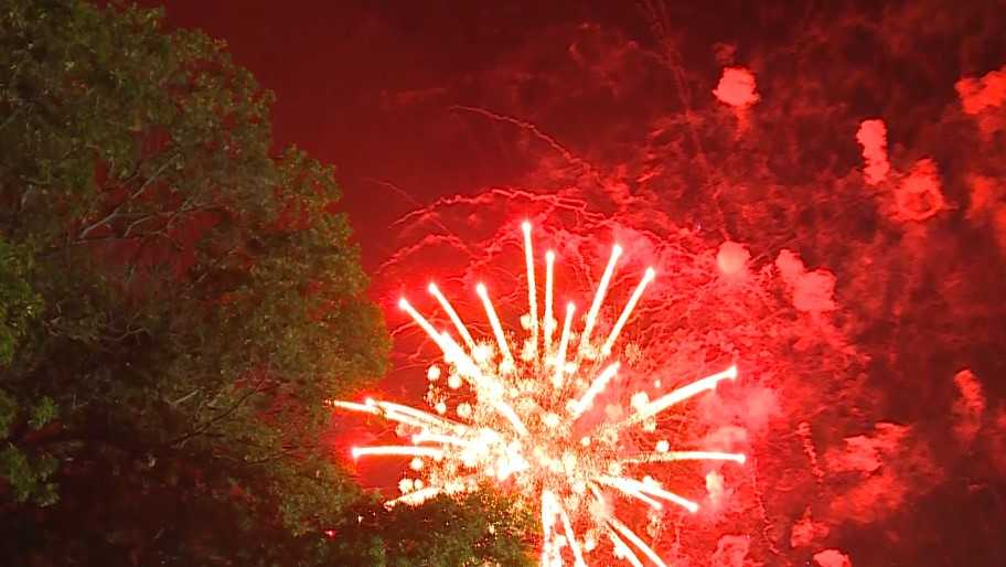 Balloon glow and firework finale light up the sky at Coney Island