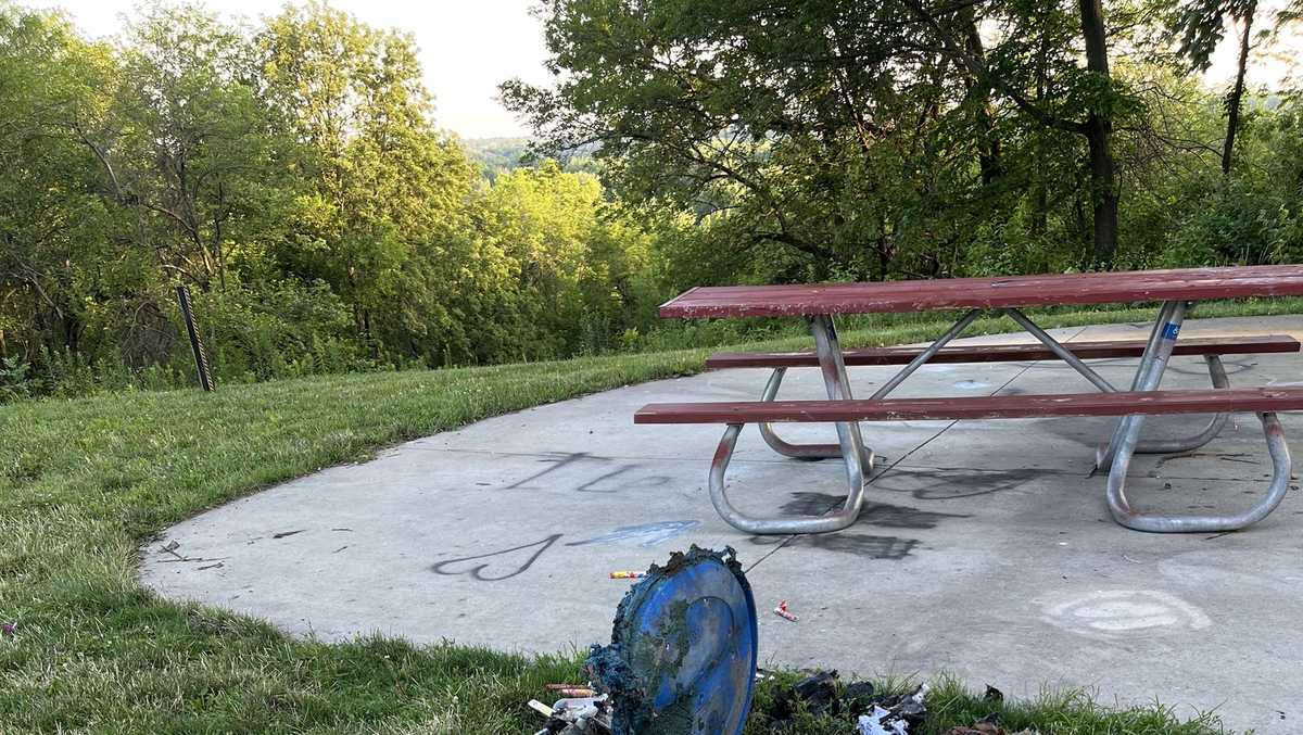 Des Moines officials share photos of more fireworks damage in city parks