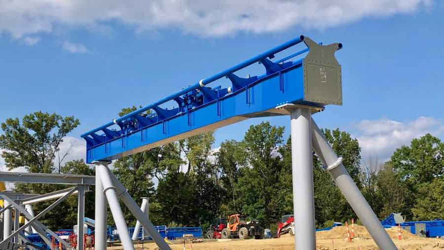 First track piece of Orion installed at Kings Island