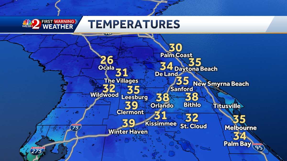 Freezing temperatures hit Central Florida