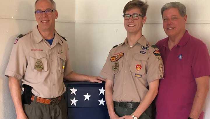 Mandeville Eagle Scout creates drop-off box for retired flags Mandeville Eagle Scout creates drop-off box for retired flags