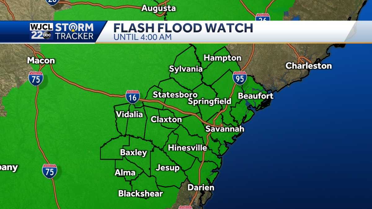 A Flash Flood Watch is in place as heavy rain is expected trough Sunday ...