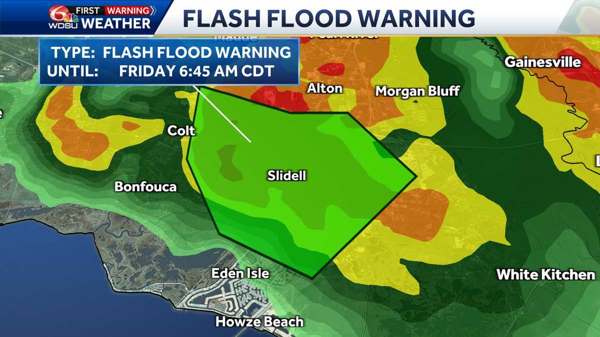 Flash Flood Warning issued for parts of the Northshore