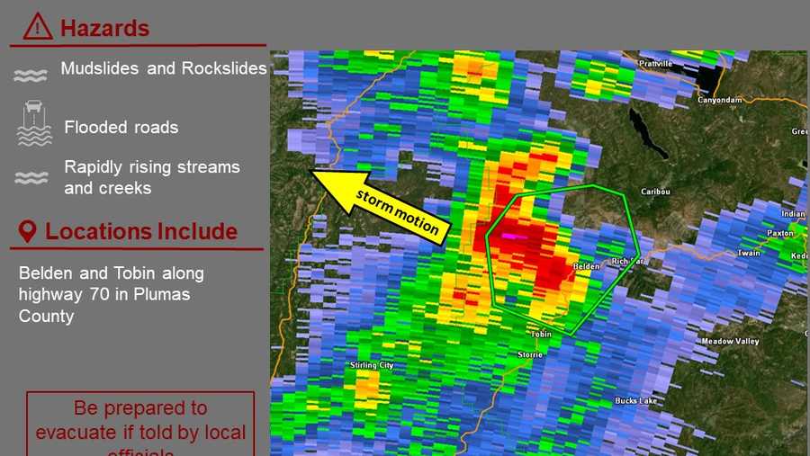 Flash Flood Warning Issued In Parts Of Plumas County