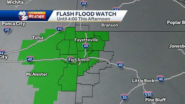 Flash flood watch in effect, showers & storms for your Tuesday