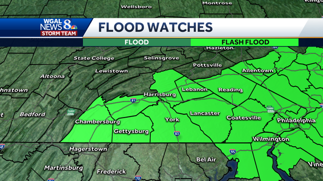 Central Pa. weather: Slow-moving storms could produce torrential rain